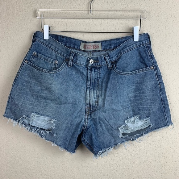 Wrangler | Shorts | Wrangler Distressed Denim Cutoffs High Rise Medium ...